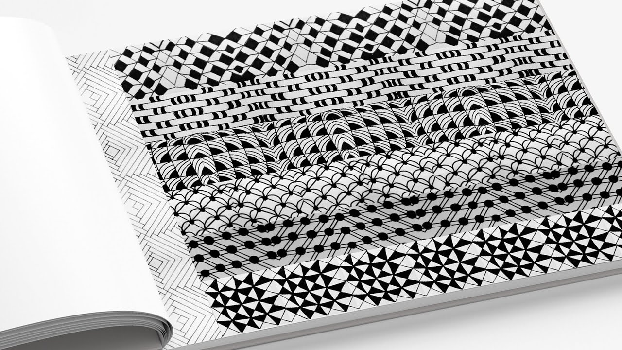 ZENTANGLE PATTERNS | BORDER DESIGNS ON PAPER| FRONT PAGE BORDERS FOR ...