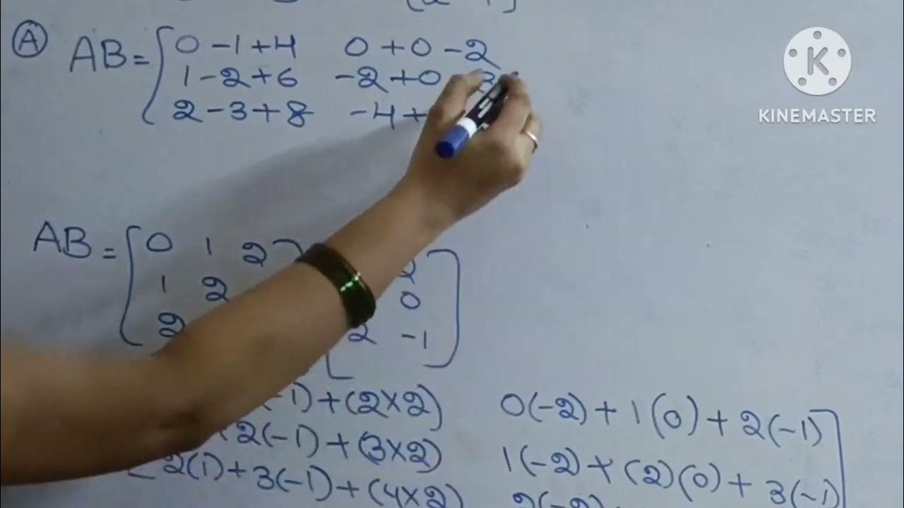 Inter maths 1A matrices (part-6) multiplication of matrices example problems - YouTube