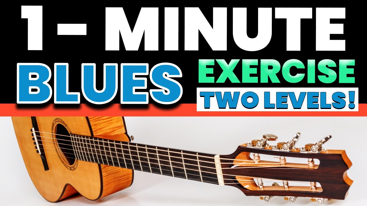 The 1-Minute EASY and INTERMEDIATE Blues Workout 🎸 - YouTube