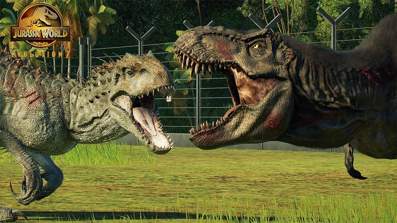 INDOMINUS REX VS PROLOGUE T REX | Jurassic World Evolution 2 - YouTube