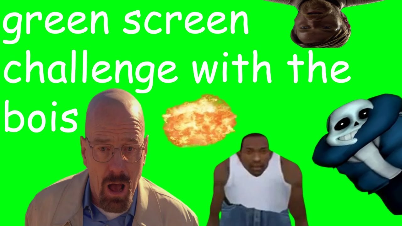 green screen challenge with the bois - YouTube