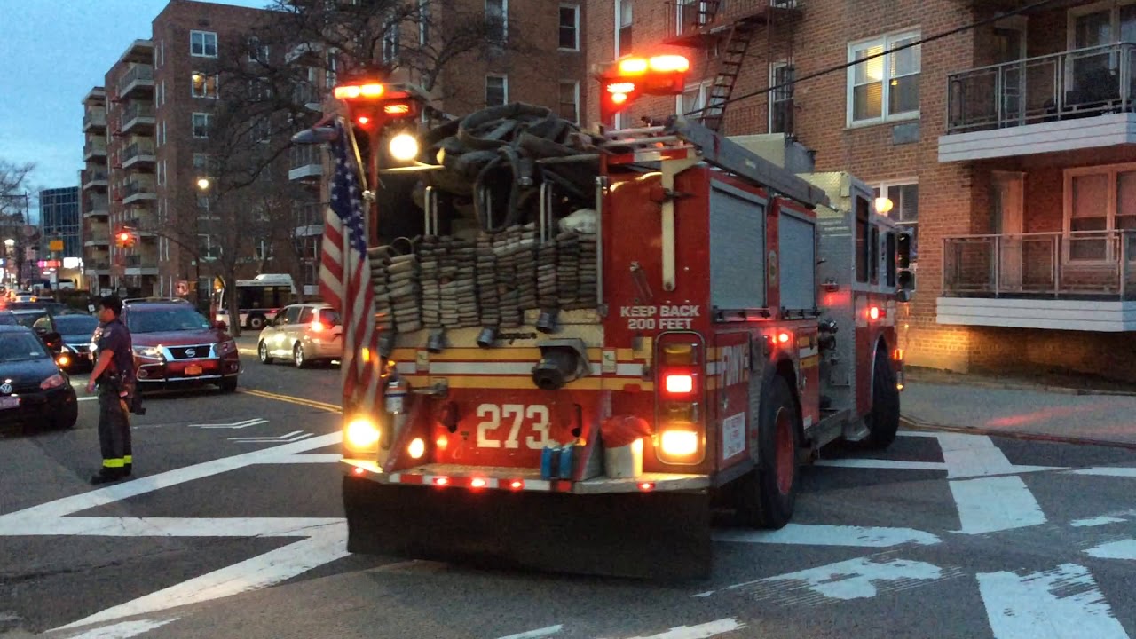FDNY Engine 273 returning to quarters - YouTube