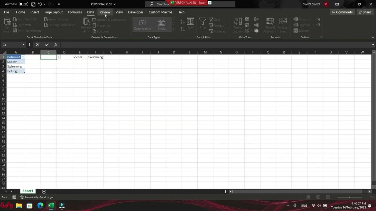 How to make multiple searchable dropdown lists in Microsoft Excel 365 - YouTube