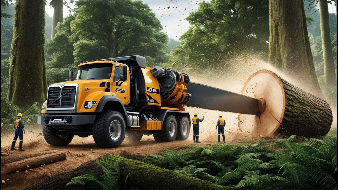 Extreme Powerful Chainsaws Cutting Massive Trees | Monster Stump ...