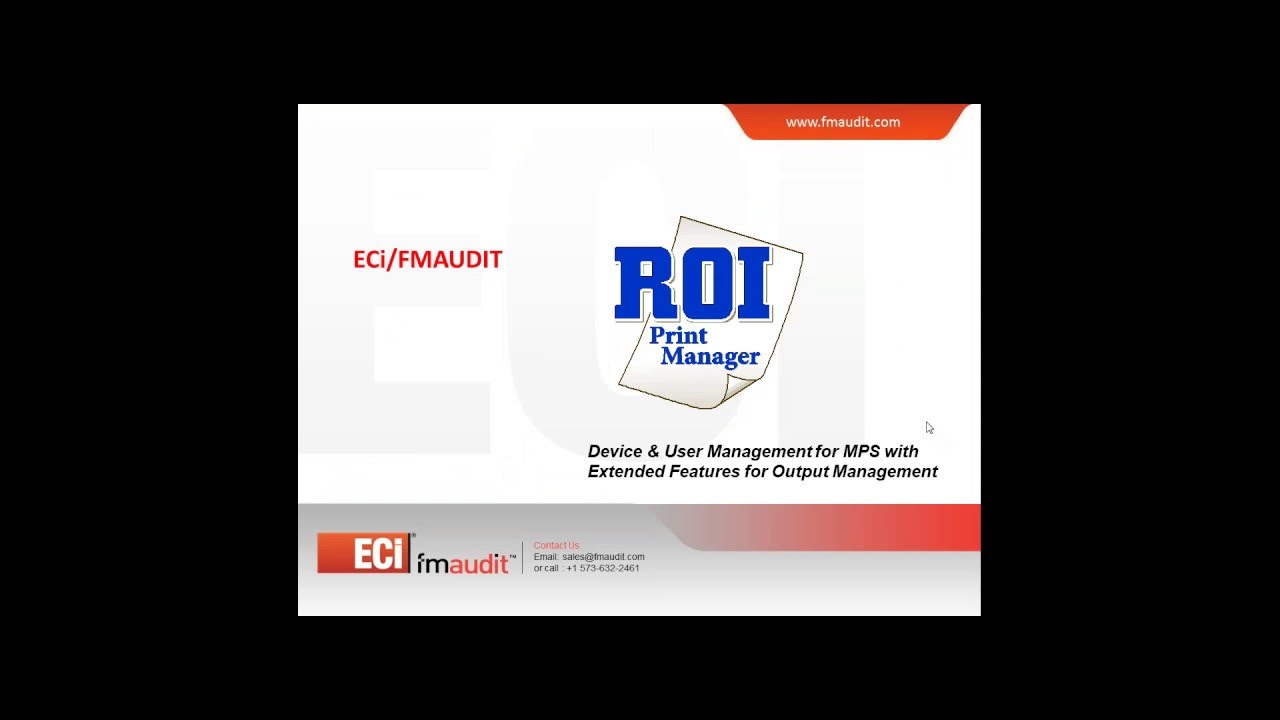 ROI Print Manager Integration with ECI FMAudit & DocAssess - YouTube