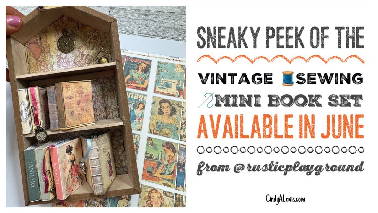 Sneaky Peek of the Vintage 🧵Sewing 🪡Mini Book Set Available in June ...