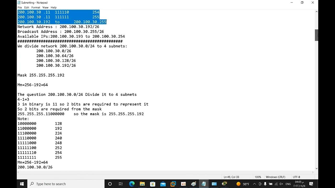 5-Introduction to Subnetting-Summary - YouTube