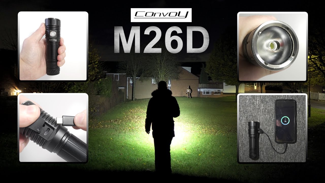 Convoy M26D | XHP70.3 Hi R70 6500K LED | 4000 lumens | TIR LENS | 2-way ...