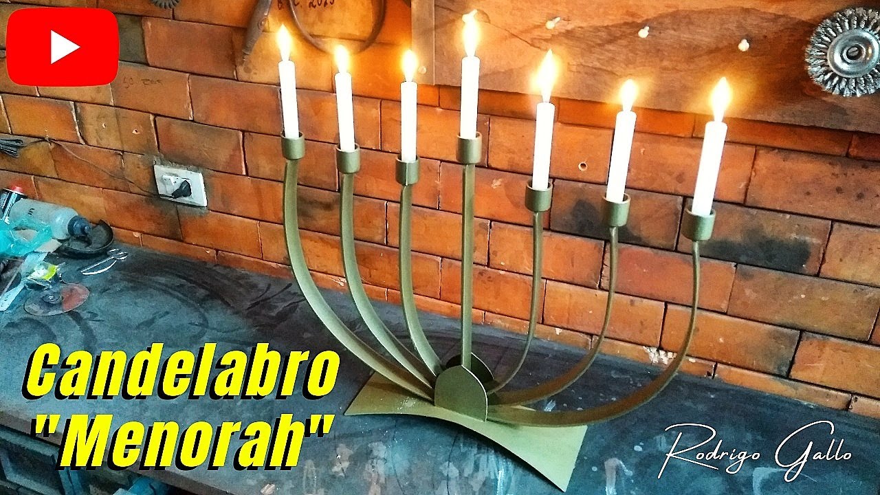 Veja como fazer um Candelabro Menorah #candelabro - YouTube