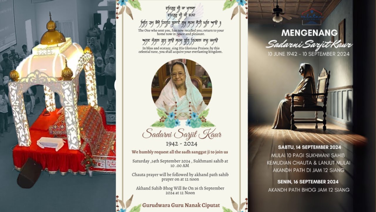 In Loving Memory of Sardarni Sarjit Kaur,Sukhmani Sahib,Chauta&Arambh ...