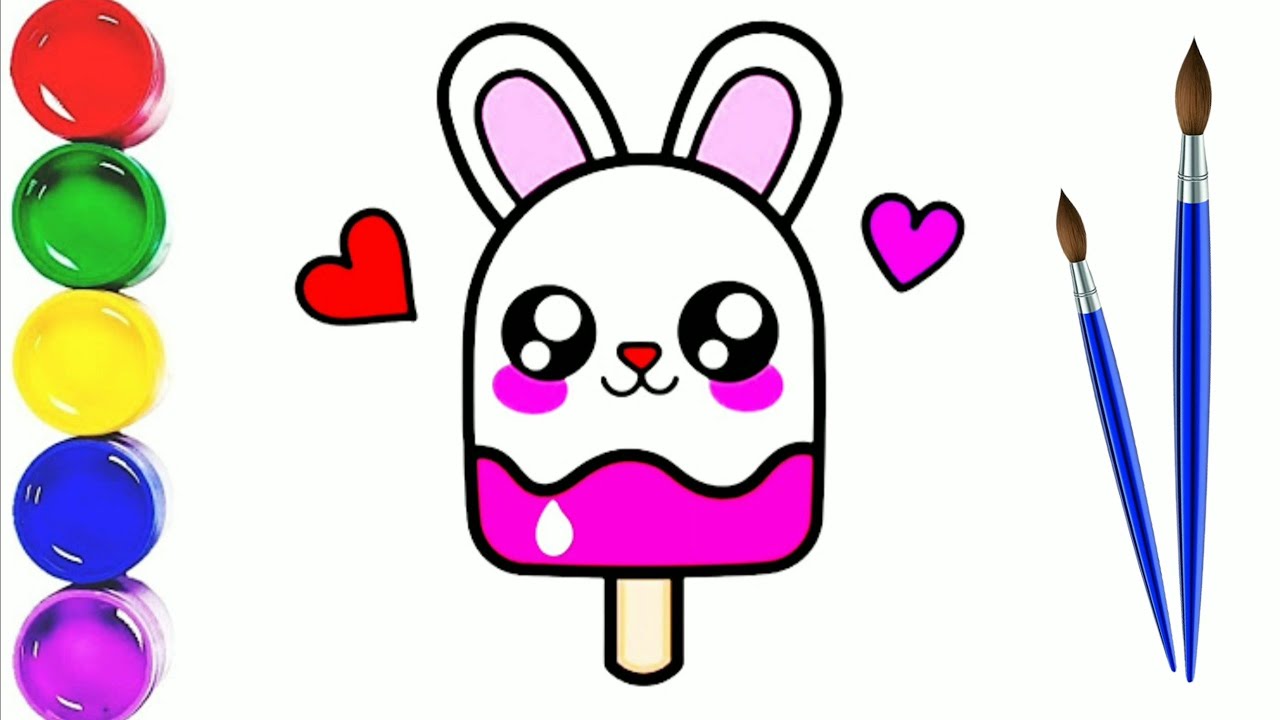 How To Draw a Cute Icecream || Step By Step Easy Icecream Drawing For ...