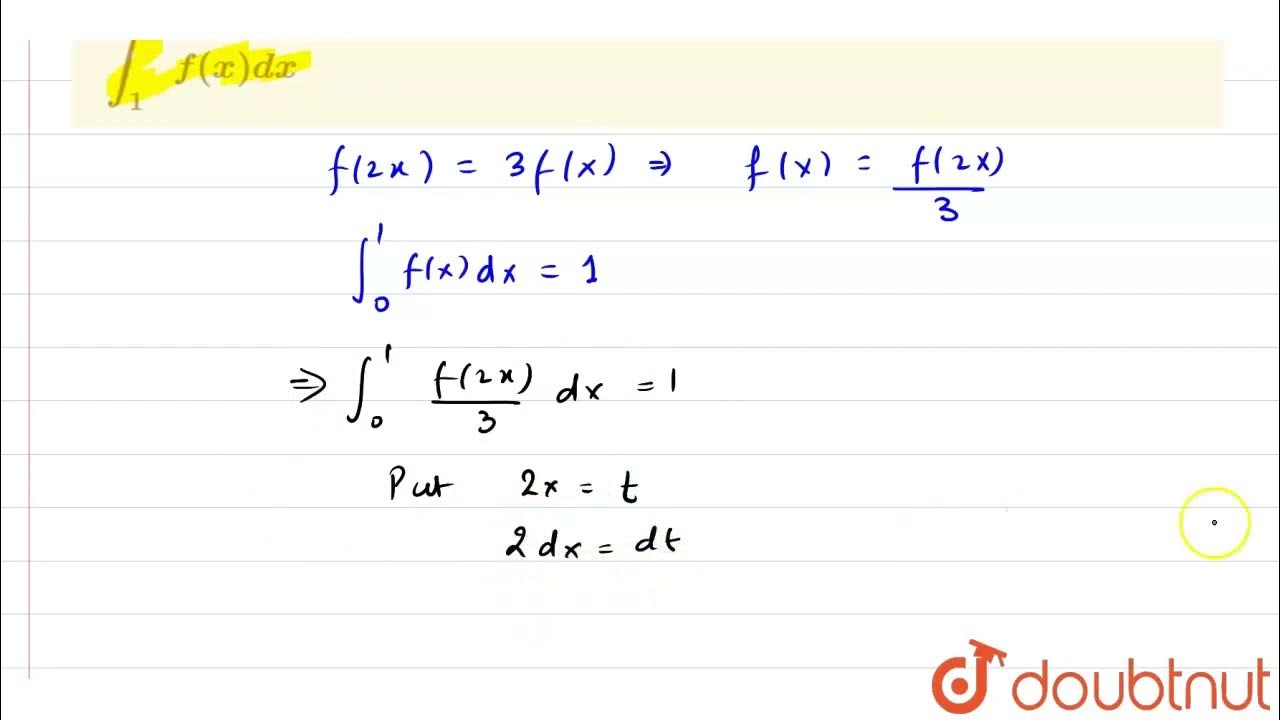 A continuous real function f\nsatisfies \nf(2x)=3f(x)AAx inRdotIfint_0 ...
