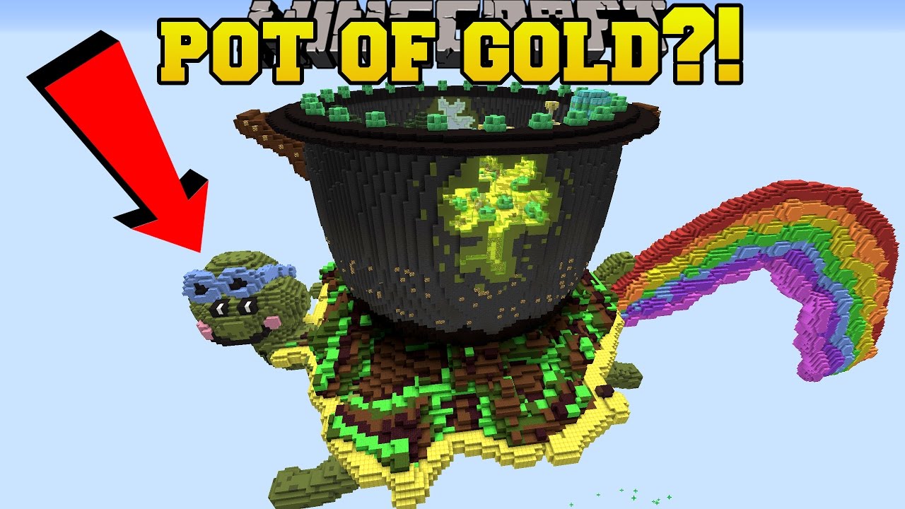 Minecraft: POT OF GOLD AT THE END OF THE RAINBOW!! - Custom Map - YouTube