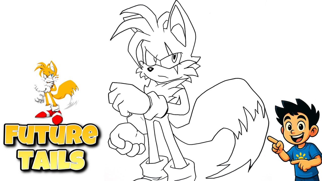 How to Draw FUTURE TAILS | Sonic the Hedgehog #tails #tailsthefox # ...
