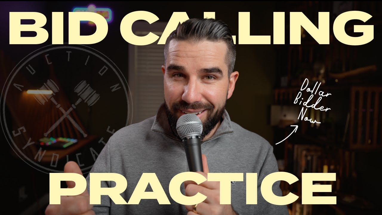 How to Auctioneer - Dollar Bidder Now Bid Calling Practice - YouTube