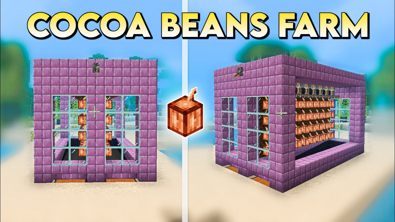 Cocoa Beans Farm In Minecraft Pe/Bedrock/Java 1.19 | Brown Dye Farm ...