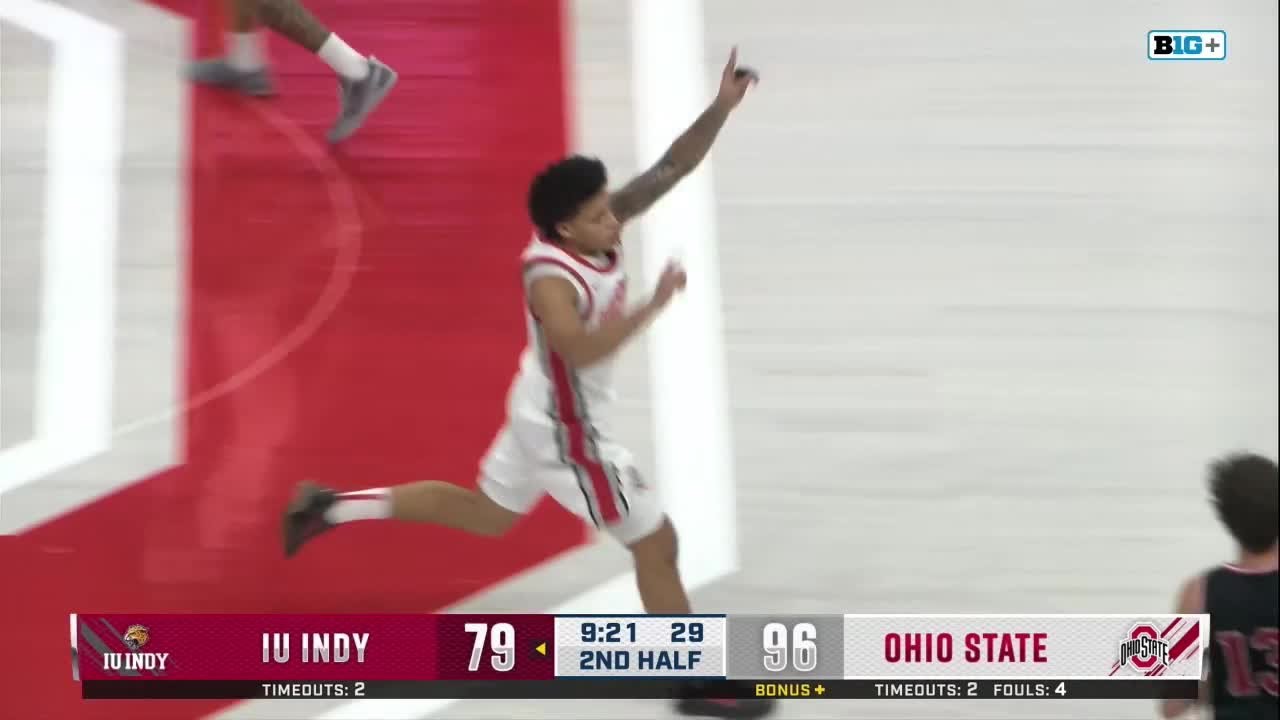 John Mobley Catch-and-Shoot THREE vs. IU Indy | Ohio State Basketball ...
