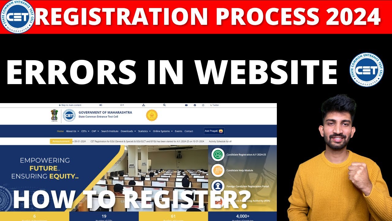 MHT-CET Registration Process 2024 | How to Register for Cet Exams 2024 ...