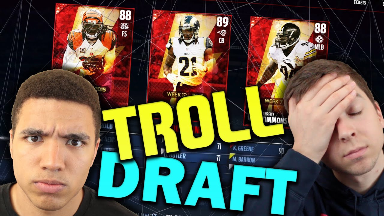 THE MOST PAINFUL TROLL - DRAFT CHAMPIONS MADDEN 17 - YouTube