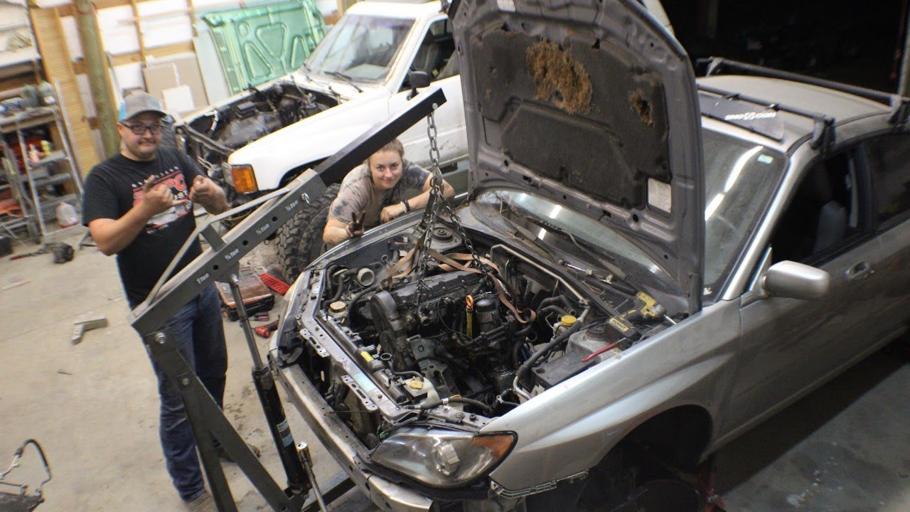 TDI subaru swap pt 1 - YouTube