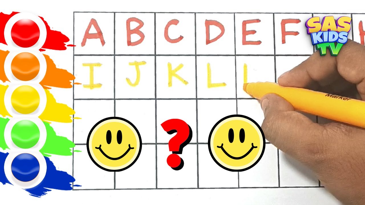 Kids Learn ABC Alphabets abc phonics learn draw color splash | 123 | A ...