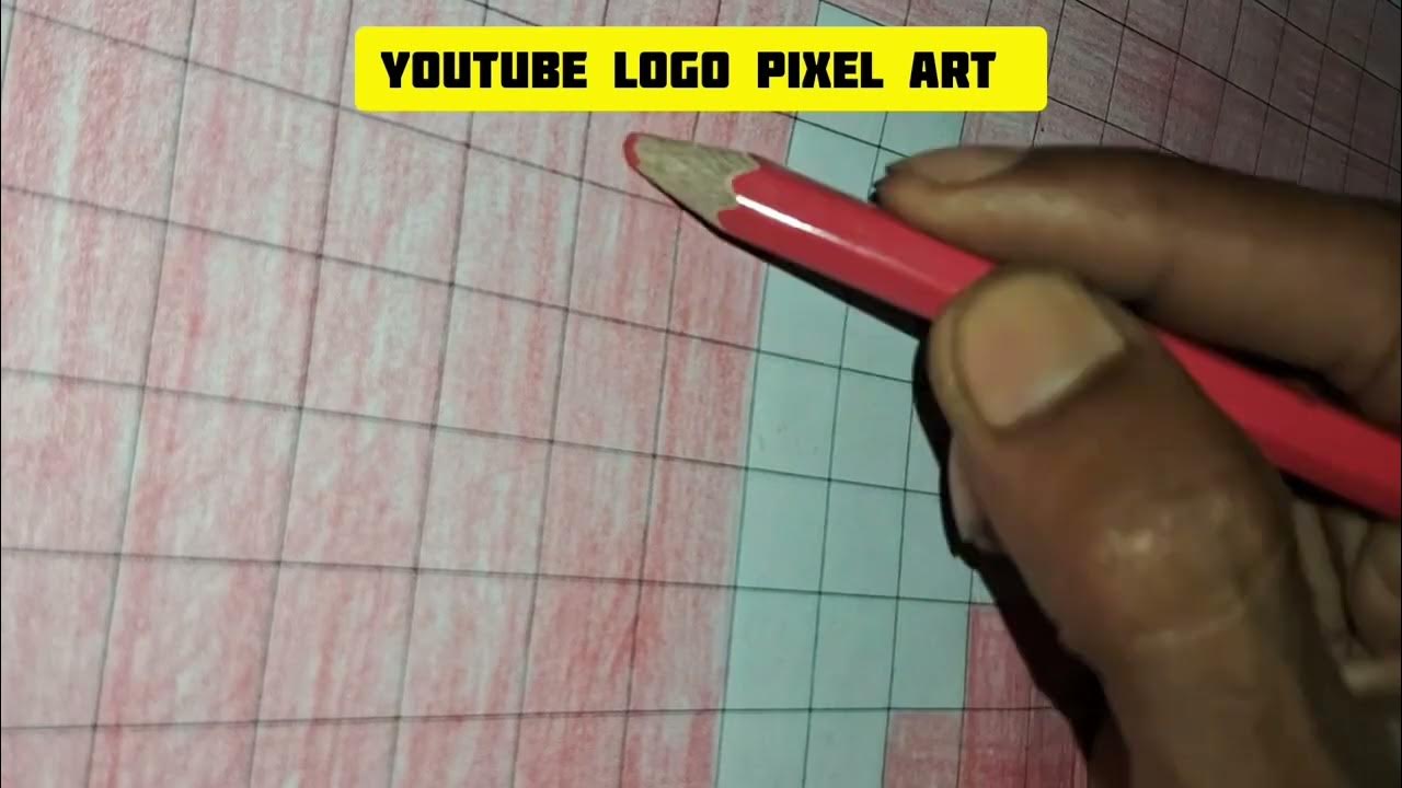 youtube logo pixel art | easy drawing ideas | tutorial | sketchbook by ...