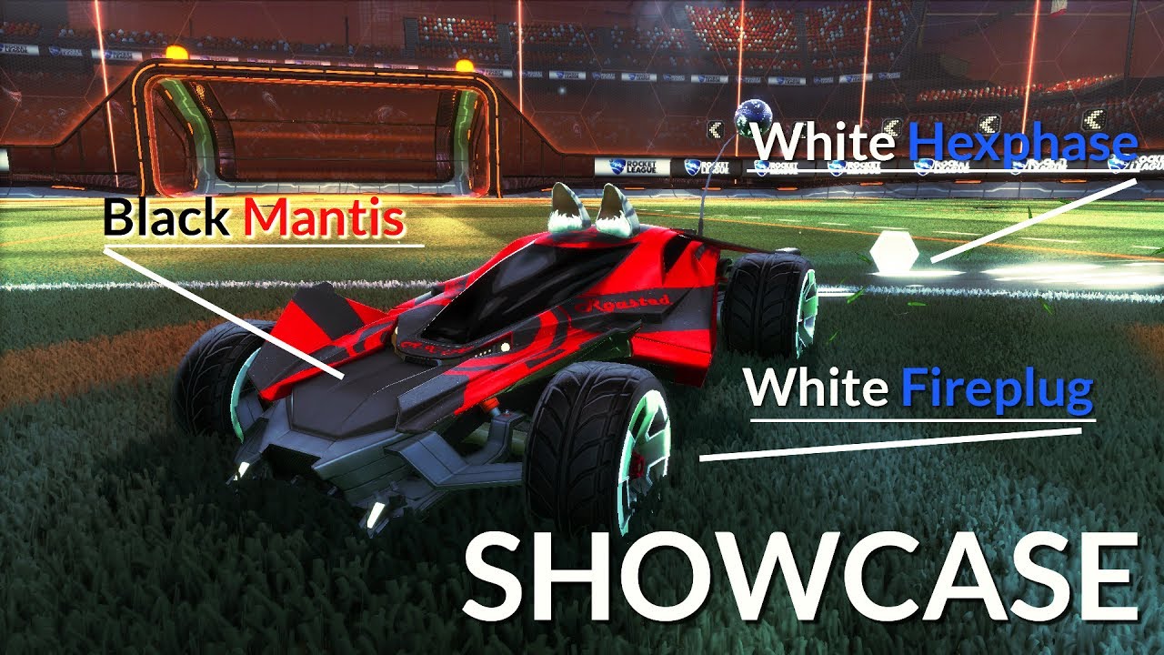 Black Mantis & White Hexphase & White Fireplug Showcase | Rocket League ...