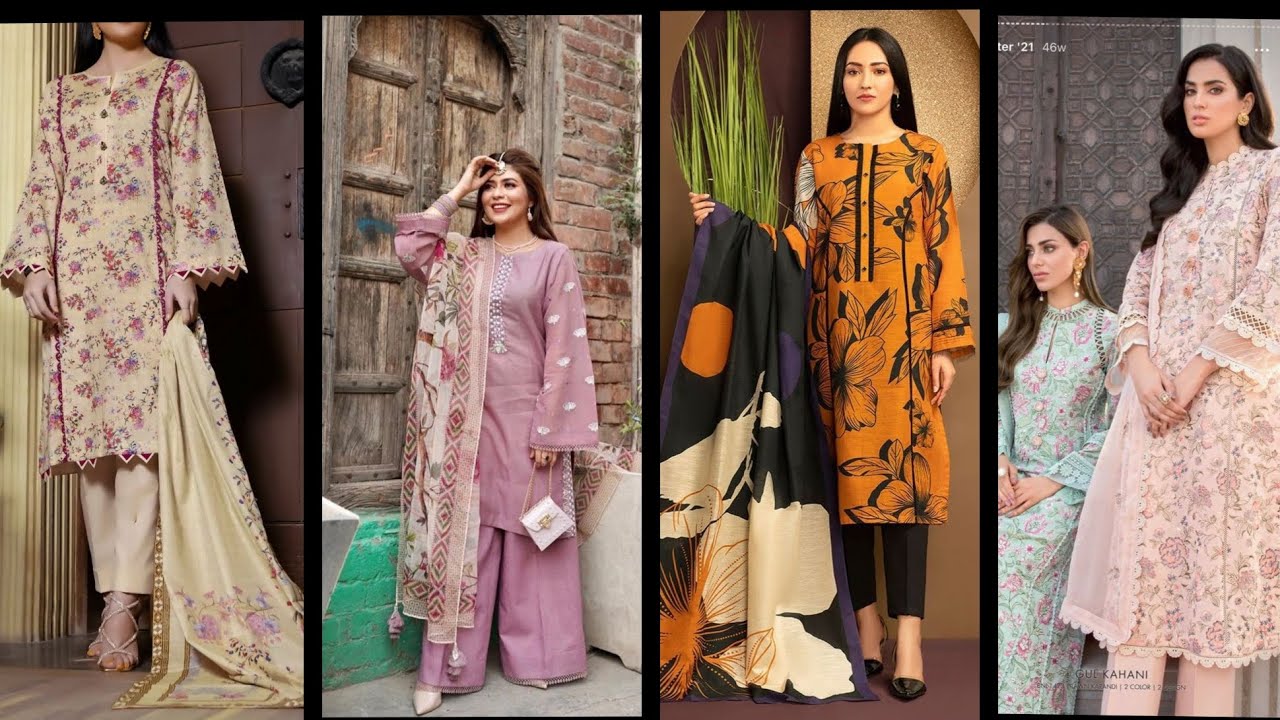 letest designer winter dress new collection - YouTube