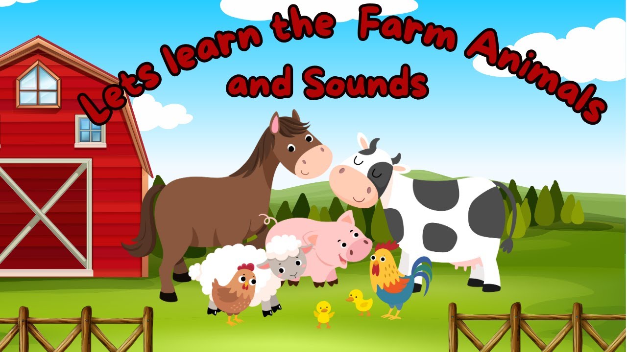 Farm Animals and sounds | Let's learn the Animals | kids fun animals ...