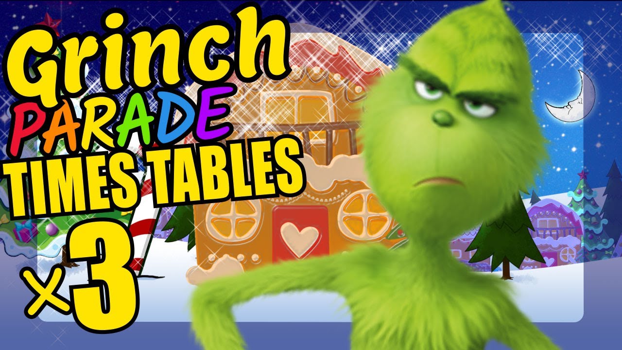 Christmas Grinch Teaching Multiplication Times Tables x3 Educational ...
