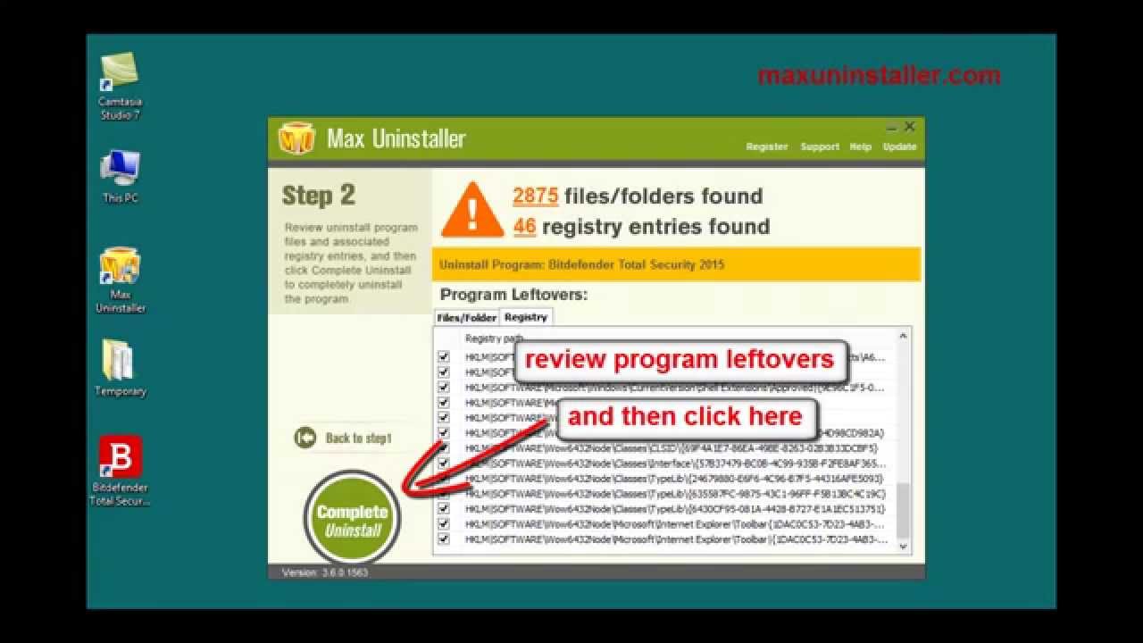How to completely uninstall BitDefender Total Security with Max ...