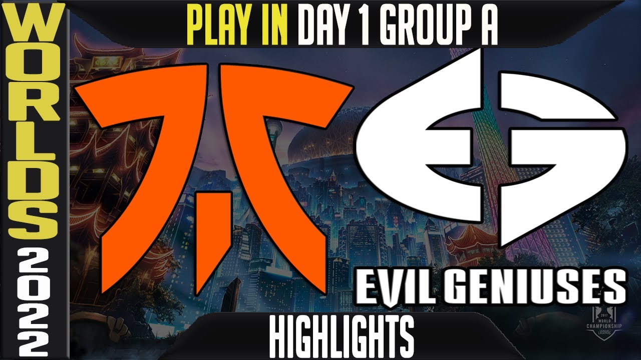 FNC vs EG Highlights | WORLDS 2022 Play-Ins Group A Day 1 | Fnatic vs ...