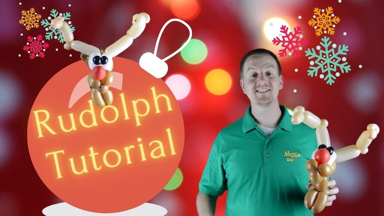 Rudolph Balloon Tutorial (Christmas Balloon) - YouTube