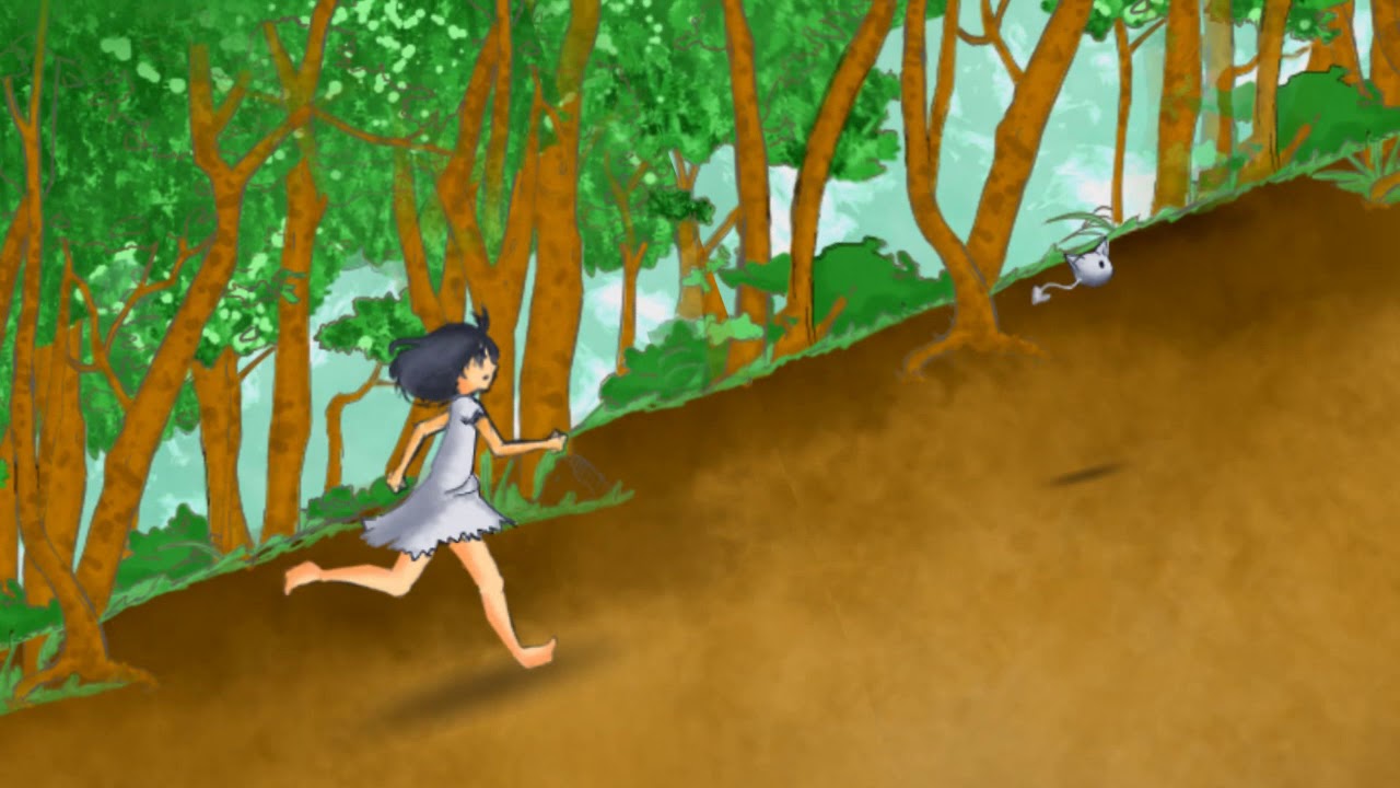 [Animation] Girl Run In Forest - YouTube