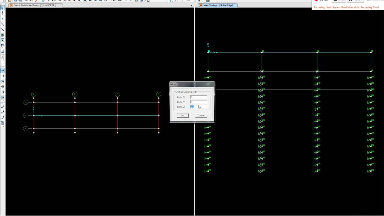 SAP2000 Assigning Springs using Interactive Database Editing part 3 of ...