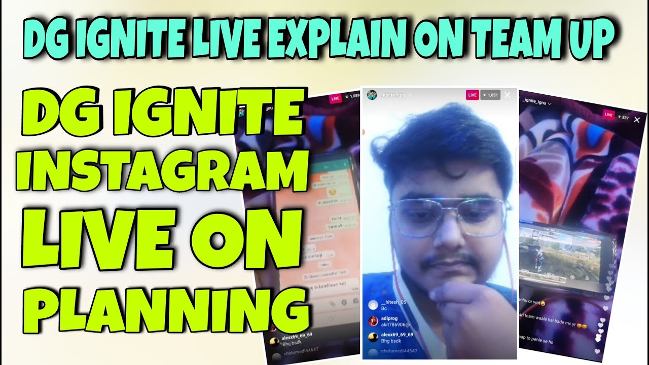 DG IGNITE INSTAGRAM LIVE EXPALINING ABOUT PLANNING | DG IGNITE LIVE ON ...