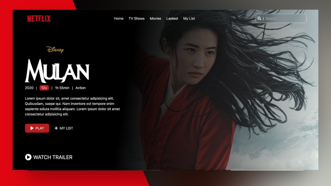 Netflix Landing Page Website | React & Tailwind CSS - YouTube