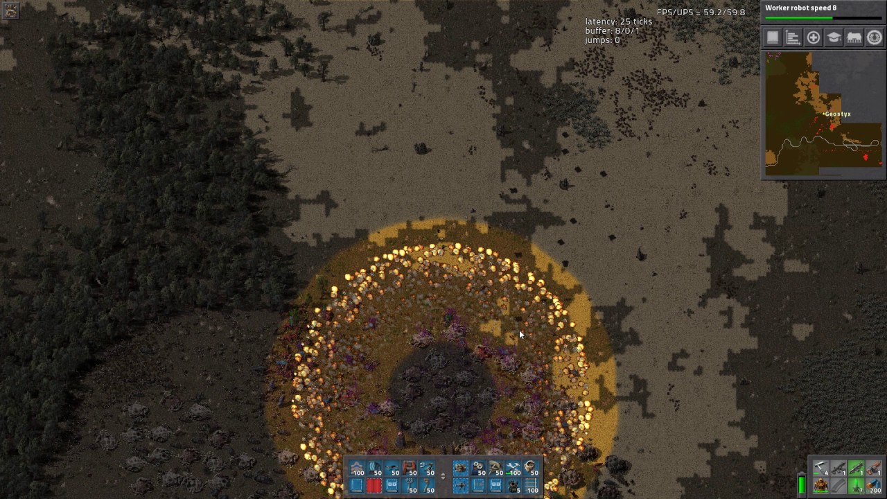 Factorio | Killing Biters with Atomic Bombs - YouTube