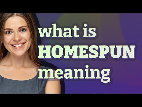 Homespun | meaning of Homespun - YouTube