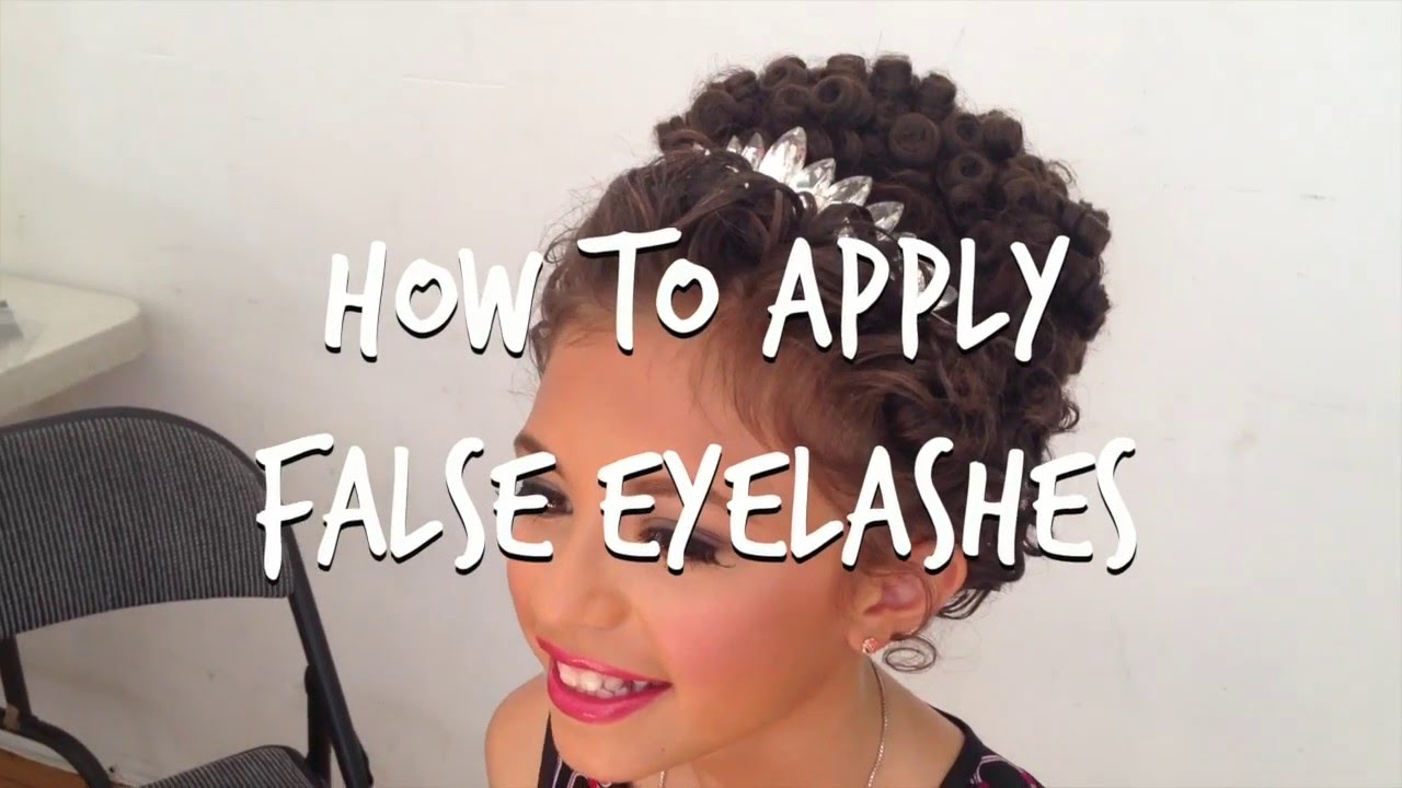 How to apply false lashes for the Irish dancing stage - YouTube