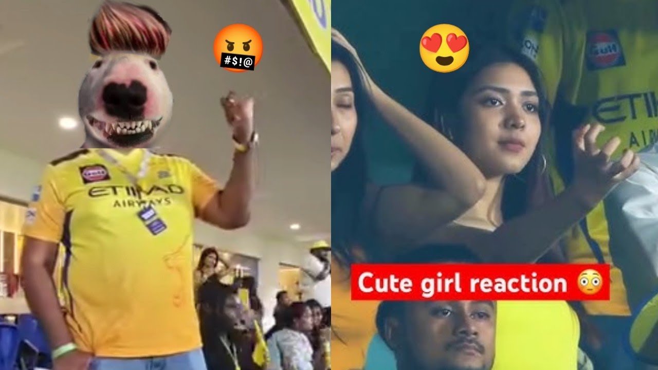 Pallan 😁 follows Csk Fan girl Reaction 😠 / cheems thalaivan - YouTube