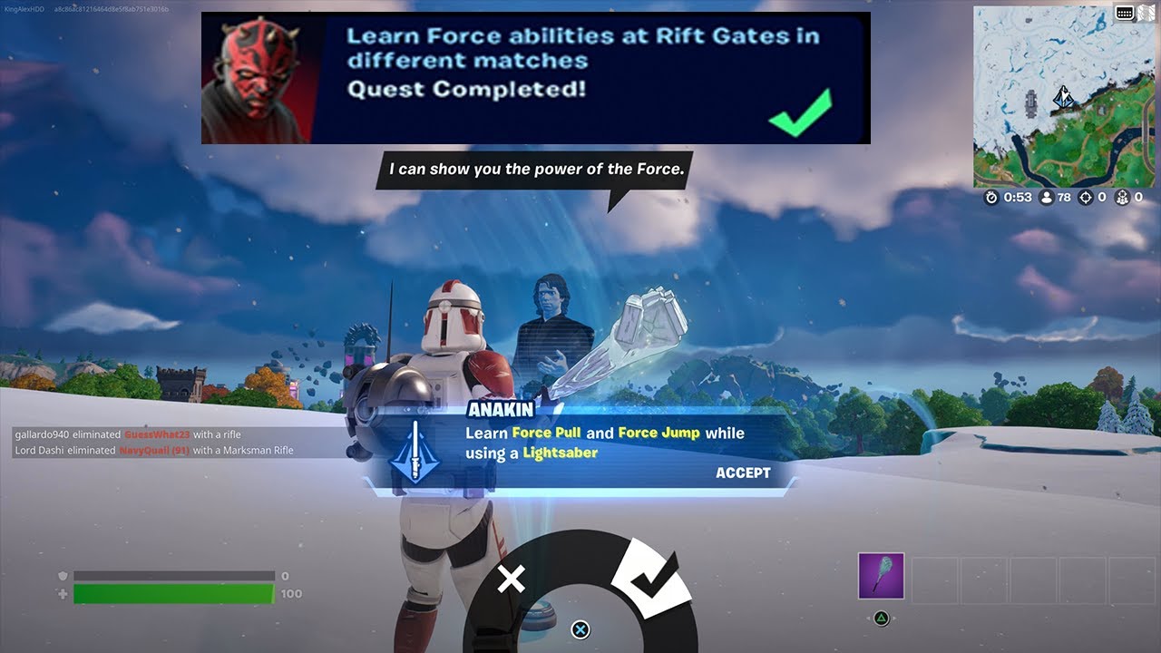 Learn Force Abilities at Rift Gates in Different Matches - Fortnite ...