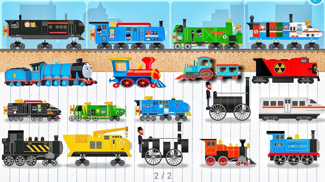 Labo Brick Train, Gameplay #18 Collect train images and drive on its ...