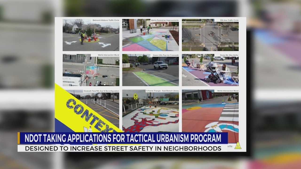 NDOT taking applications for tactical urbanism program - YouTube