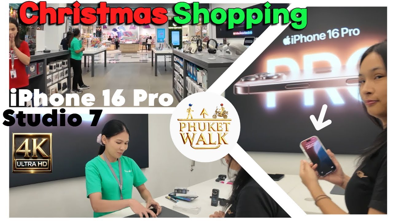Unboxing iPhone 16 Pro at Studio7 "Excellent Service!" | Christmas Shopping Vlog | Phuket Walk ...