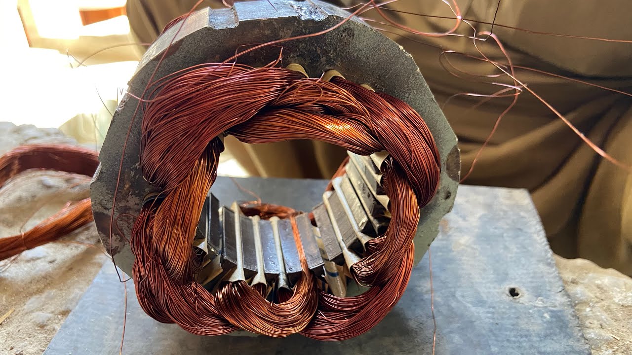 Rewinding Technique of Electric Motor Fan || Amazing Technique of ...