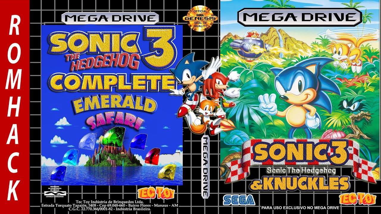 Sonic 3 Complete Emerald Safari Mega Drive Rom Hack - YouTube