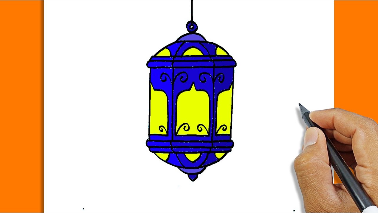 How To Draw Ramadan Lamp | Easy Drawing Ideas For Beginners - YouTube