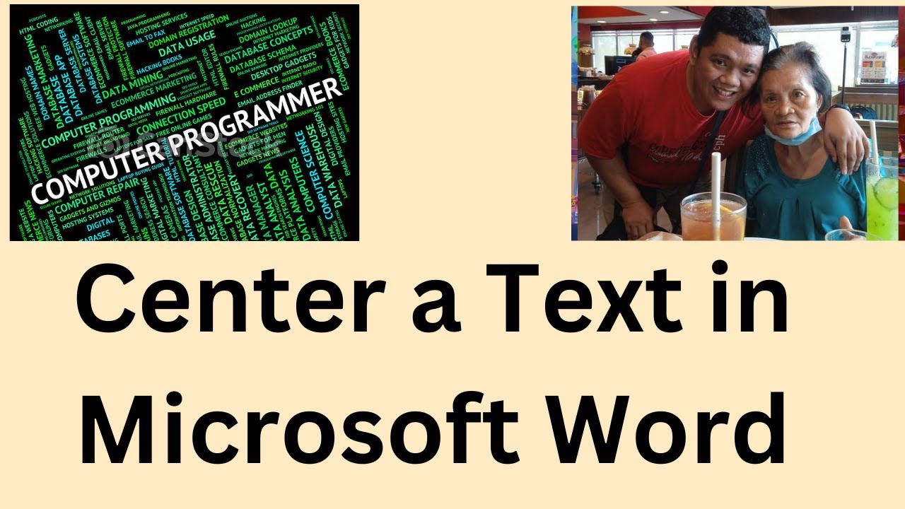 Center a Text in Microsoft Word - YouTube