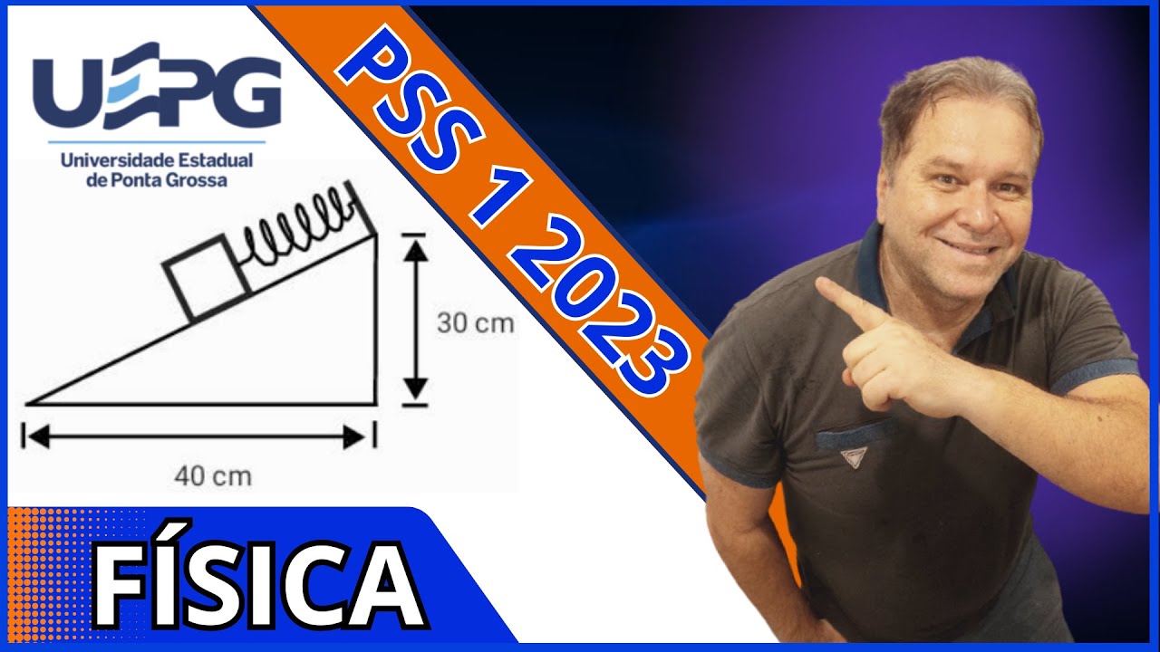 UEPG - PSS1/2023 | Um bloco de massa 100 g encontra-se em repouso em um plano inclinado | FÍSICA ...